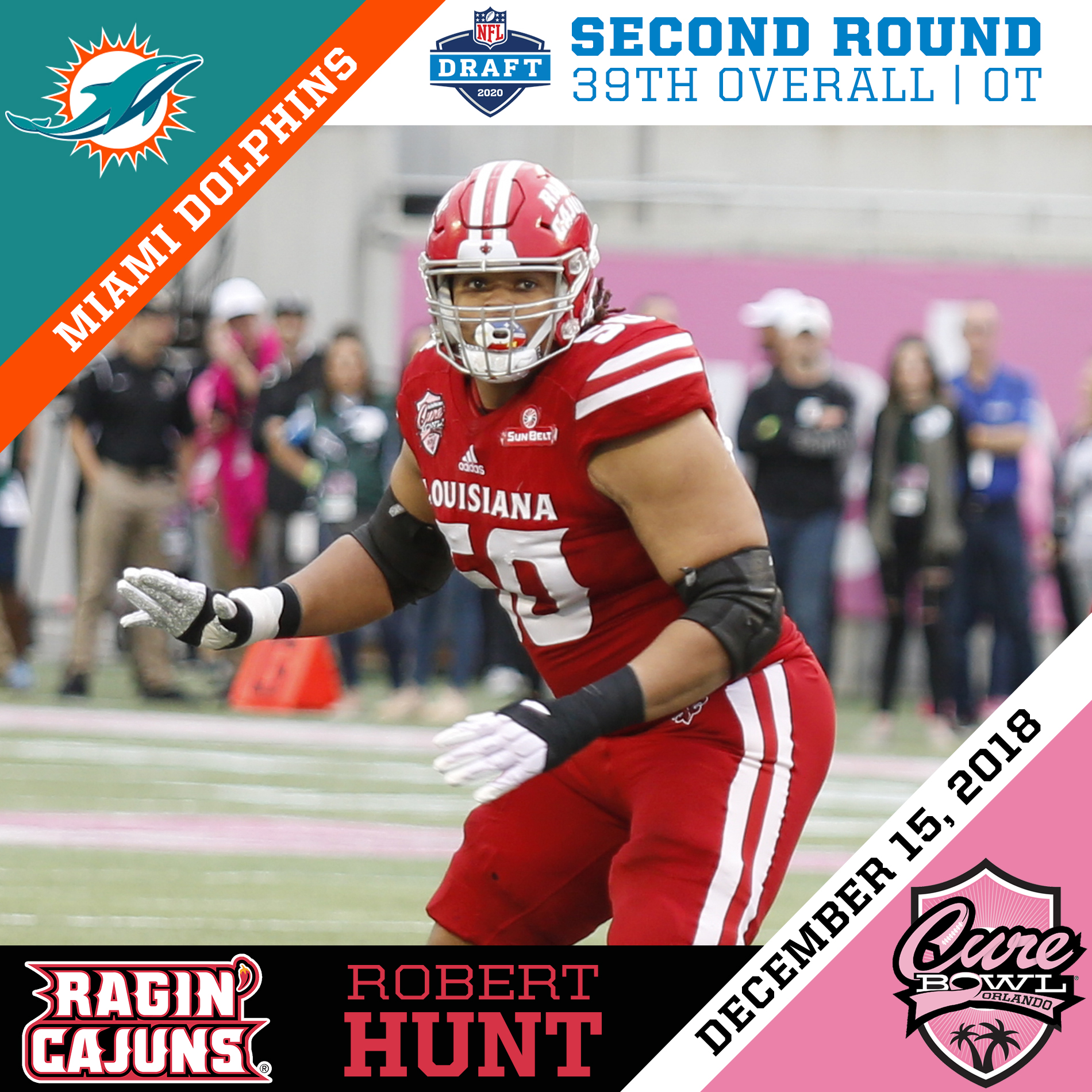 Eight Cure Bowl Alumni Selected in the NFL Draft